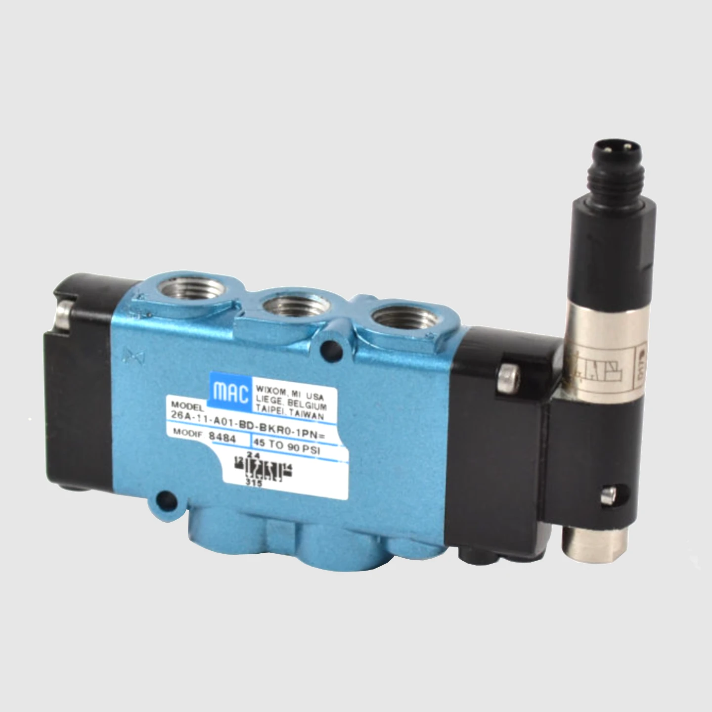MAC 26 Series solenoid valve 5/3, M5-M7-1/8”, 250Nl/min - LDA Belgium